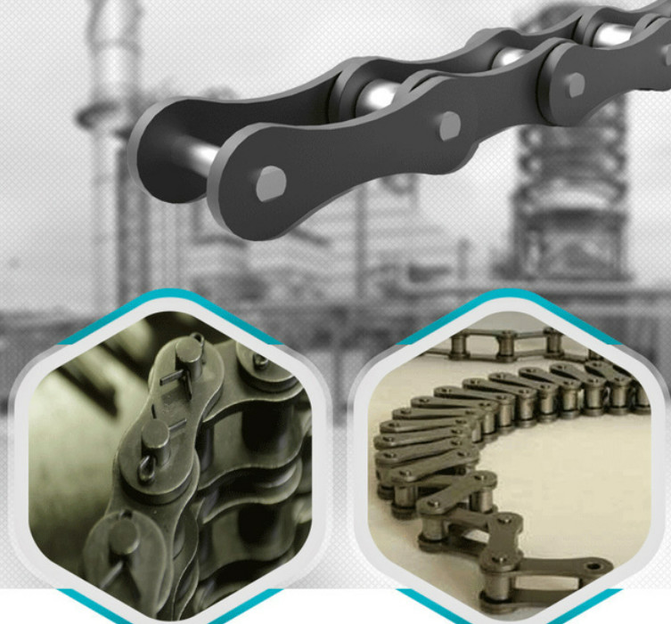 Xe máy Double Pitch Roller Chain Băng tải 083 084 Chống mài mòn